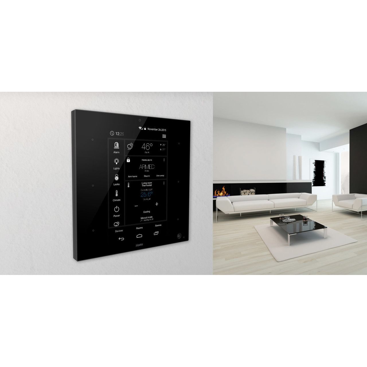 ≡ Контроллер Z-Wave + Zigbee Gateway ZipaTile black от Zipato - ZIPETILE-B купить | NeoSmart